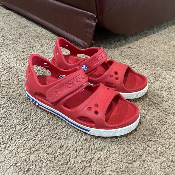 CROCS | Shoes | Crocs Kids Crocband Ii Sandals Youth Size C3 Pepperblue Jean Hook Loop Strap ...